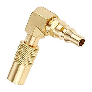 1/4 inch RV Quick Connect Adapter Conversion Fitting Elbow, Low Pressure 90 Degree Elbow Adapter Fitting for Blackstone Tabletop Grill 17 Inch and 22 Inch Propane Gas Camping Grill