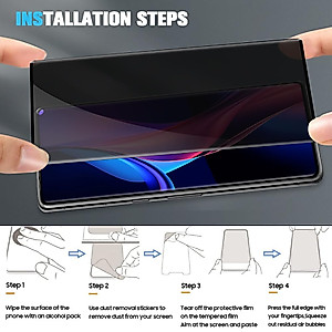 [1+2 Pack] Pixel 7 Pro Privacy Screen Protector with Camera Lens Protector, 3D Full Coverage, 9H Tempered Glass Scratch Resistant, for Google Pixel 7 Pro Screen Protector (6.7 Inch)