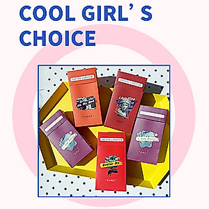 PASNOWFU 20 Pcs/Set of Tattoo Lipstick, Cotton Swab Lipstick, Tattoo Lip Stain Tattoo Lipstick Cotton Swab, Durable Waterproof Liquid Non-Stick Lipstick, Easy to Carry(Color : Orange red)