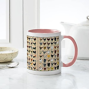 CafePress 96 Roosters And Hens Mug Ceramic Coffee Mug, Tea Cup 11 oz