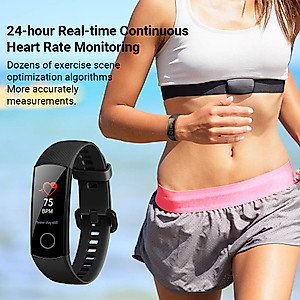 Docooler Honor Band 5 Smart Bracelet Watch Faces Smart Fitness Timer Intelligent Sleep Data Real-Time Heart Rate Monitoring 5ATM Waterproof Swim Stroke Recognition BT 4.2 Wristwatch (Navy Blue)