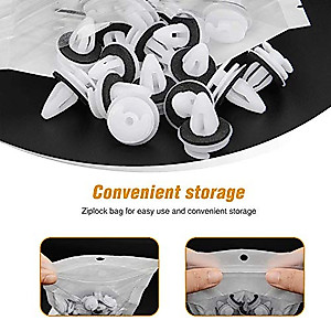 GOOACC 50Pcs Car Door Trim Panel Retainer Clips Bumper Fastener Rivet Clips for BMW 51411973500 Series 3, 5 & 7 E46 E36 E34 E38 E39 M3-with Seal Ring