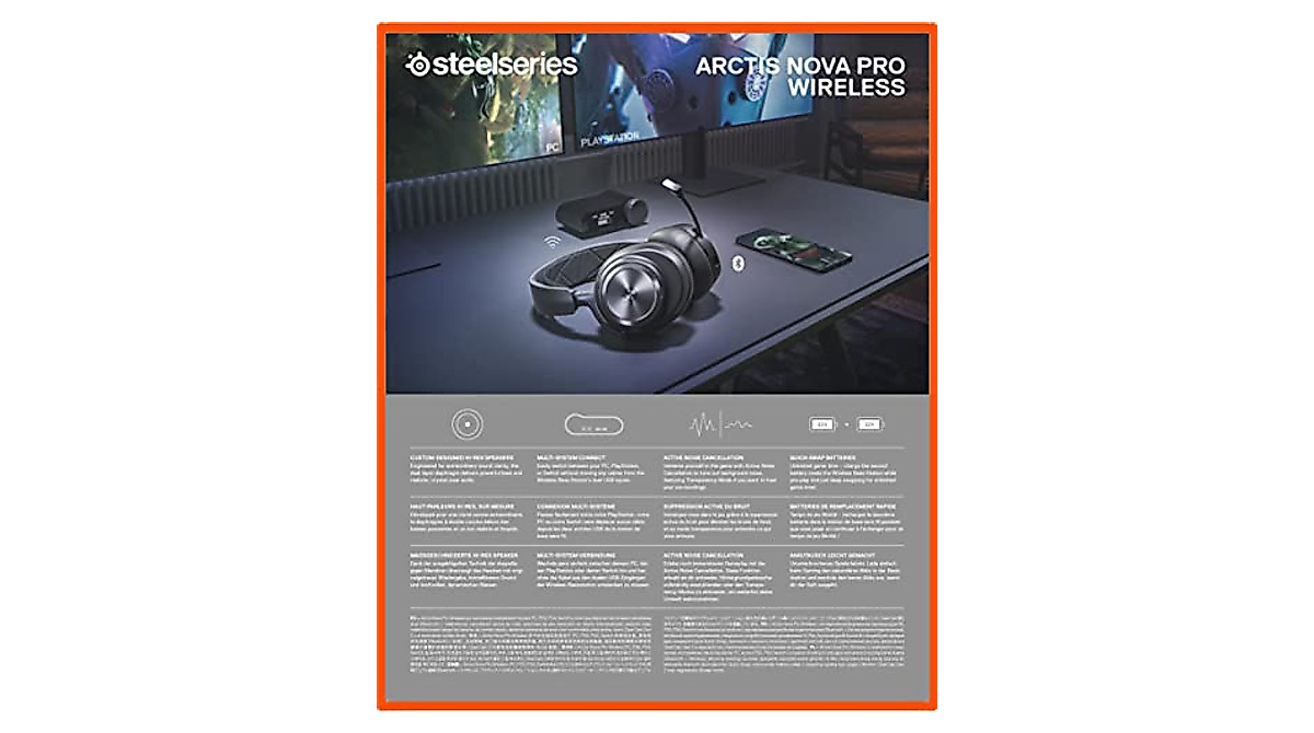 SteelSeries Arctis Nova Pro Wireless Multi-System Gaming Headset - Premium Hi-Fi Drivers ...