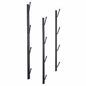 Claimed Corner Metal Coffee Mug Rack - Vertical Narrow Wall Mounted Storage Display Organizer Hooks for Coffee Mugs, Tea Cups, Mason Jars, and More. (3 Pack)