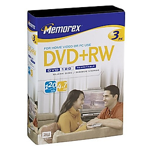 Memorex 4.7GB DVD+RW Media (3-Pack)