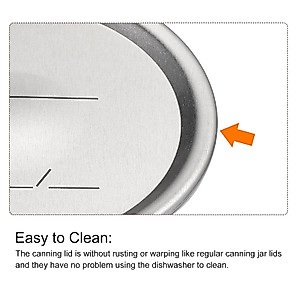 uxcell Canning Lids, 24pcs - Tinplate Split-Type Mason Jar Lid, Wide Mouth with Date Leak Proof Fits Storage Cover (Silver)