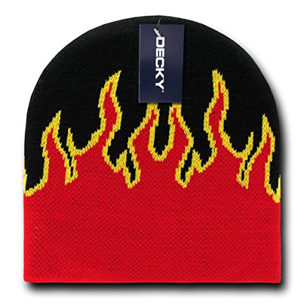 DECKY Fire Beanie, Black/Red
