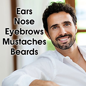 Effenfine Hair Scissors for Trimming - Safely Trim Nose Ears Eyebrows Mustaches and Beards, German Stainless Steel Scissors with Safety Tips