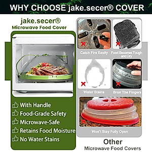 Microwave Splatter Cover With Steam Vent 10 In - Clear Microwave Cover With Water Steamer, Microwave Cover For Food Bpa-Free, Microwave Food Cover With Vents And Water Storage Box