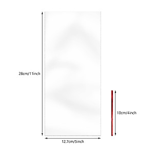 100PCS Cellophane Bags 5x11 inches, Clear Treat Bags with 4’’ Twist Ties, Plastic Cello Bags - 1.4 mils Thick OPP Rice Crispy Bags for Gift Goodie Favor Candy Cake Pop Birthday Party Cookies (5’’ x 11’’)