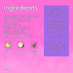 Gluteboost - ThickFix Weight Gainer Cream - Natural Enhancement For Women - Curve Plumping and Firming For Hips, Thighs, and Legs - Body Enhancer With Voluplus and Volufiline - 1 Month