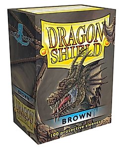 Dragon Shield Standard Size Card Sleeves – Classic Brown 100 CT - MTG Card Sleeves are Smooth & Tough - Compatible with Pokemon, Yugioh, & Magic The Gathering Card Sleeves, (AT-10011)