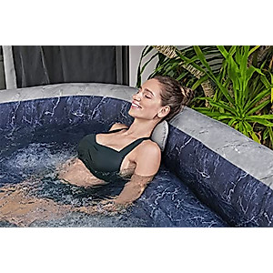 Bestway SaluSpa San Francisco HydroJet Pro Inflatable Hot Tub Spa | Large, Square Portable Hot Tub with Cover | Features Filtered Heated Water System and 180 Jets | Fits 5-7 People