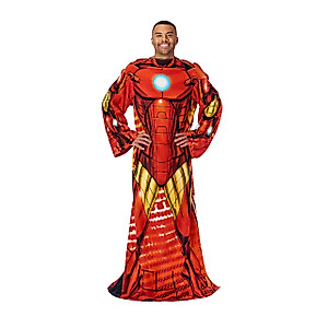 Marvel 1MAR024000002RET 's Iron Man, "Being Iron Man" Adult Comfy Throw Blanket, 48" x 71", Multi Color
