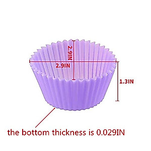Amazon Basics Round Reusable Silicone Baking Cups, Muffin Liners, Pack of 24, Multicolor, 2.9" x 2.96" x 1.3"
