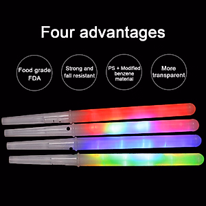 PURULEMCN 4 Pcs LED Cotton Candy Cones Reusable Cotton Candy Sticks LED Glowing Cotton Candy Cones for Cotton Candy Maker and Any Type 4PCS
