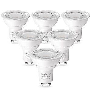 SHINESTAR 6-Pack MR16 LED Bulb, GU10 Base, 5.5W (50W Equivalent), 3000K Warm White, Dimmable Spotlight Bulb