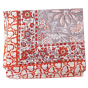 Rastogi Handcrafts 100% cotton Hand block rajasthani print scarves for women 73x44 inch size scarfs use as also sarong (Big scarves 16)