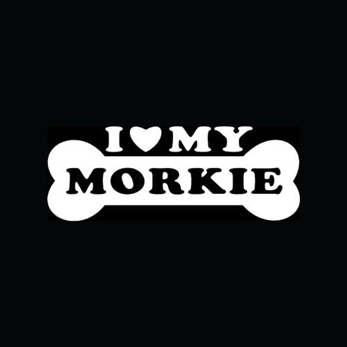 Ranger Products I Love My Morkie Sticker Dog Puppy Breed Vinyl Decal - Die Cut Vinyl Decal for Windows, Cars, Trucks, Tool Boxes, laptops, MacBook - virtually Any Hard, Smooth Surface