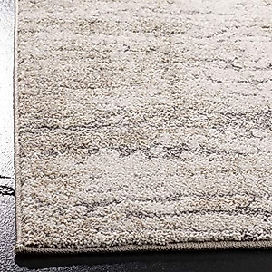 SAFAVIEH Spirit Collection 6'7" x 9' Taupe/Ivory SPR126E Modern Abstract Non-Shedding Living Room Dining Bedroom Area Rug