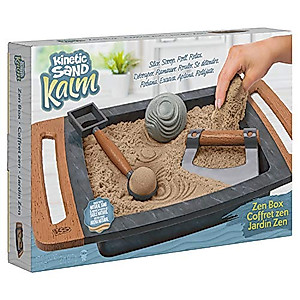 Kinetic Sand Kalm, Zen Garden Box Fidget Toy with All-Natural Kinetic Sand and 3 Tools for Relaxing Play, Sensory Toys, Sand Toys for Adults and Kids