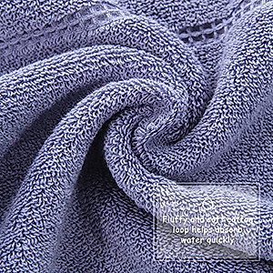 JEFFSUN Colorful Cotton Washcloths, Ultra Soft and Highly Absorbent Bathroom Face Cloths 13 X 13 Inch (6-Pack)