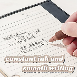 Jisomin Retractable Quick Dry Ink Pens, Comfortable Writing Pens, 0.5mm Fine Point Black Ink, Perfect for Office School Supplies Gifts for Boys Girls, Pack of 4pcs (Coffee)