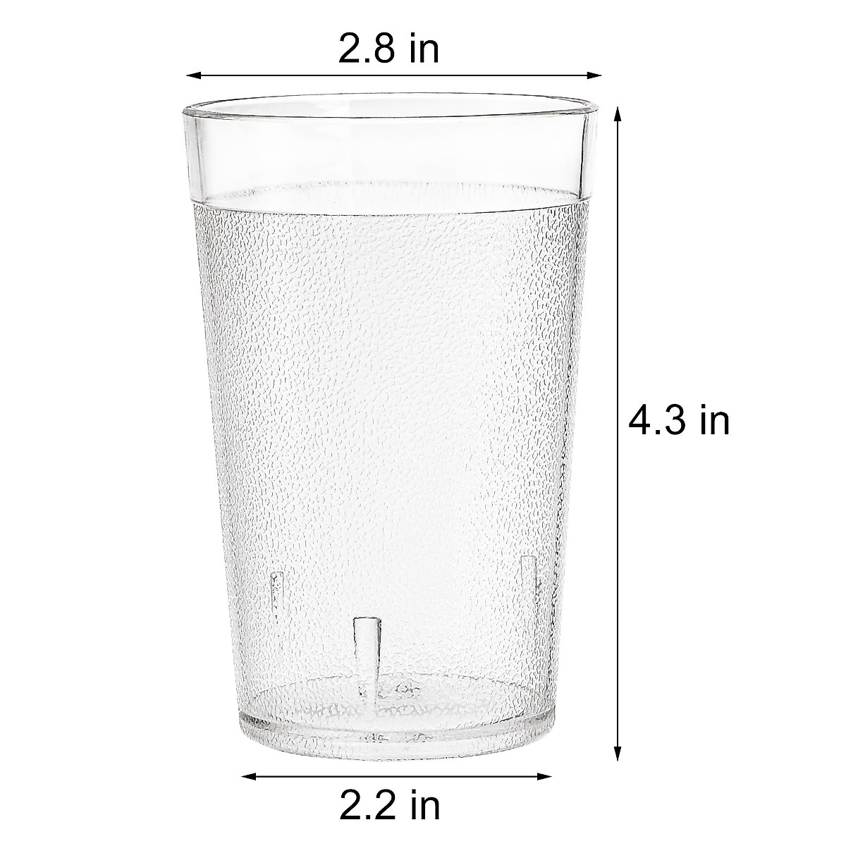 Elsjoy 18 Pack Acrylic Tumblers, 9 Oz Clear Plastic Drinking Cups Unbreakable Frosted Cups, Reusable Acrylic Beverage Glasses for Home, Picnic, Party
