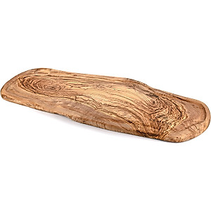 OLIVIEU ~ Olive Wood Cutting Boards with Juice Rim ~ Serving Board ~ Charcuterie Board (21 inch ~ big)
