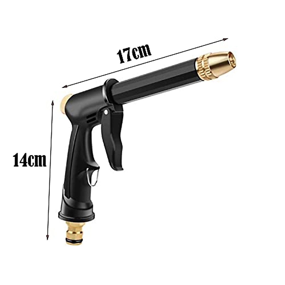 Hose Nozzle Sprayer, Metal High Pressure Leak-proof Water Hose Nozzle, Lengthen Ad-justable Nozzle Car Washing Garden Tool, for Car&Pet Washing, Garden Watering