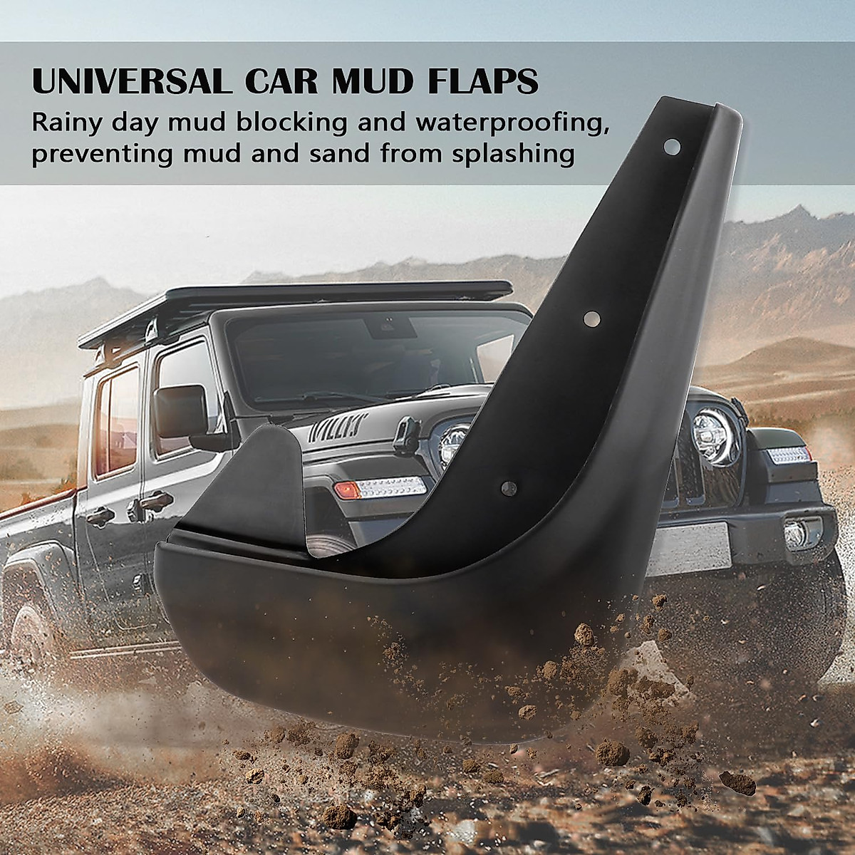 Salior 4PCS Car Mud Flaps,No Drilling Required Splash Guards Bendable Mud Guard for Car,Universal Mud Flaps for Trucks Protects Front & Rear Wheel Automotive Exterior Accessories