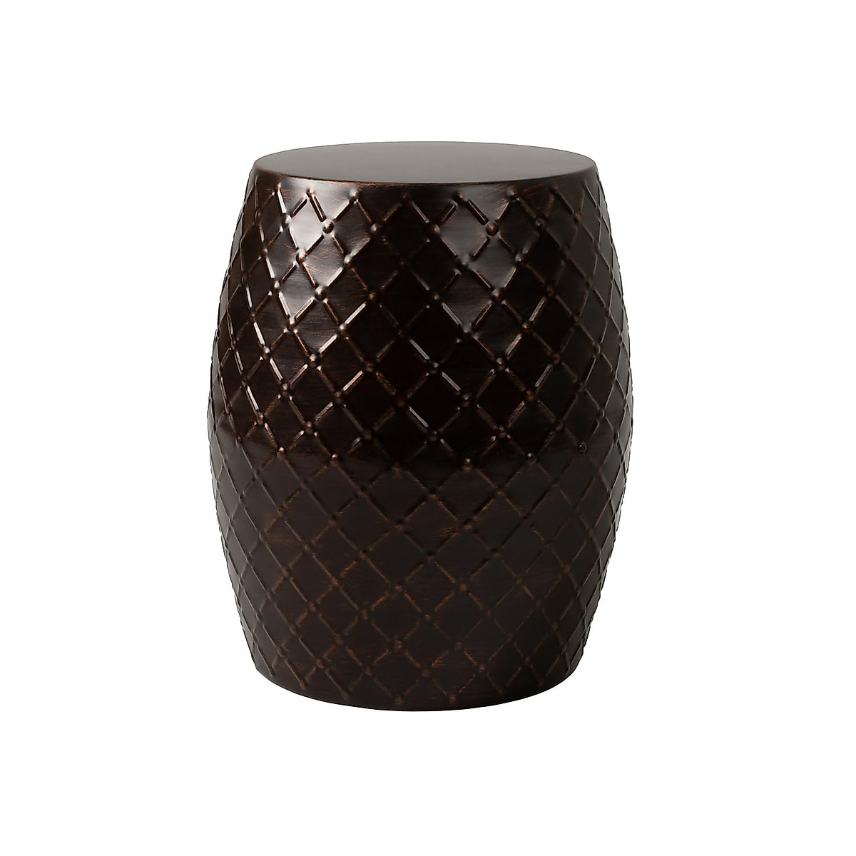 Balkene Home 63261 Patio Sense Braga Metal Stool Table Truly Crossfunctional Planter Sense End Table Stool Living Room Bedroom Side Sofa Table Modern Decor - Antique Bronze Finish