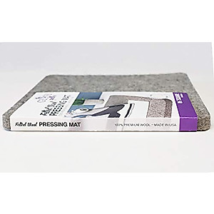 Gypsy Quilter Felted Wool Pressing Mat 8.5"x8.5"x0.5", Made in USA