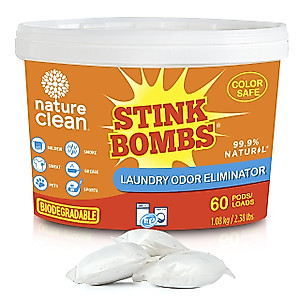 Nature Clean Stink Bomb Odor Remover Pacs for Laundry, 10 Count
