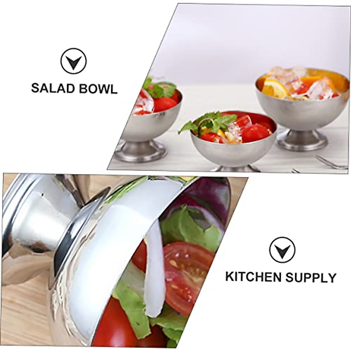 HOMSFOU 2 pcs Glass It Restaurants Trifle Fruit Has Bowl Cup Footed Creme Containers Cream Cereal Dishes Wedding Plates Metal Brulee Hot L and Chilled Snacks Champagne Tumblers Restaurant