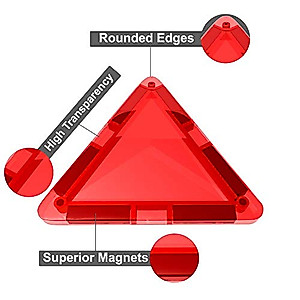 Desire Deluxe Magnetic Tiles Blocks Building Set for Kids – Learning Educational Toys for Boys Girls for Age 3 - 8 Year-Old – Birthday Present Gift (57PC)