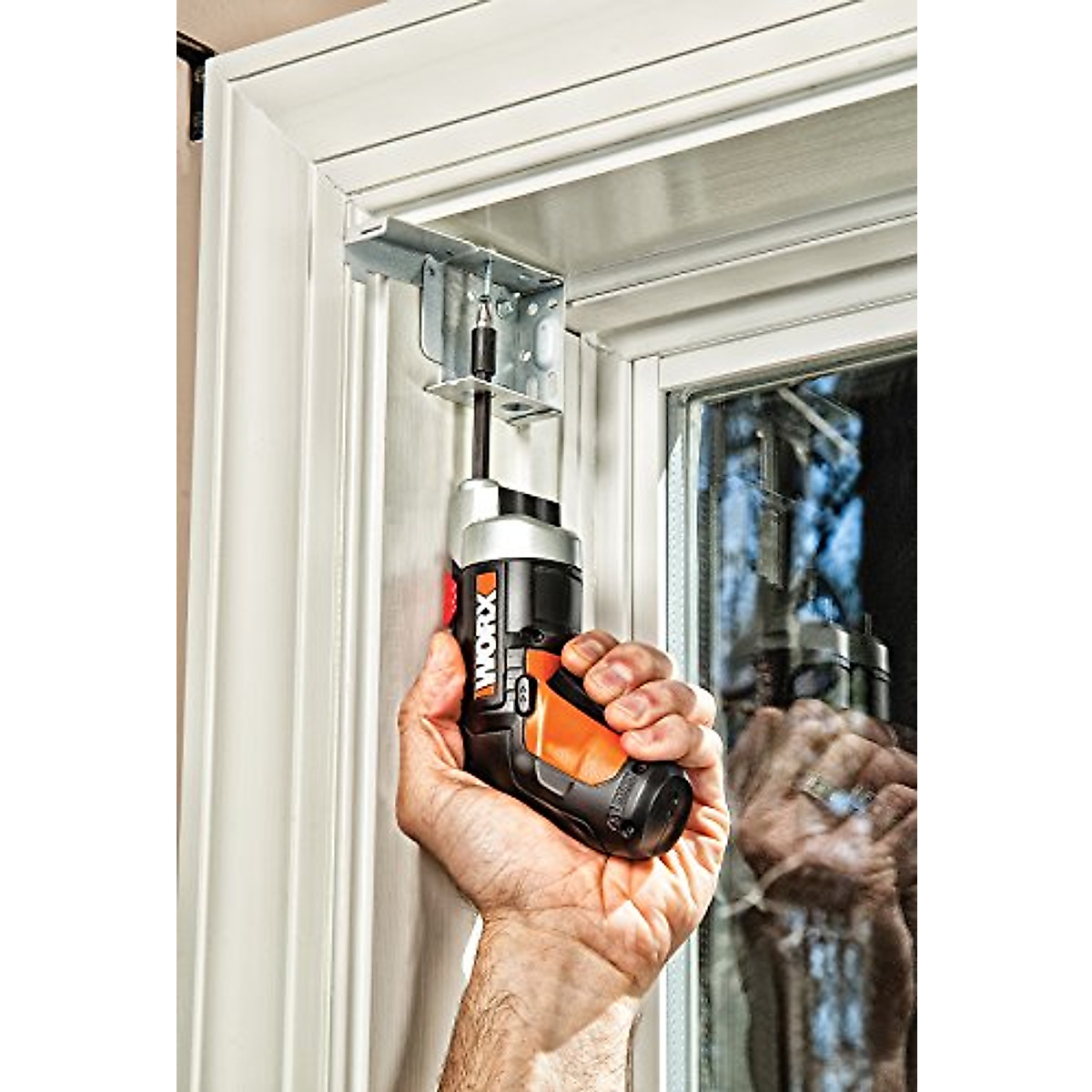 Worx WX252L 4V XTD Xtended Reach Cordless Screwdriver, Red