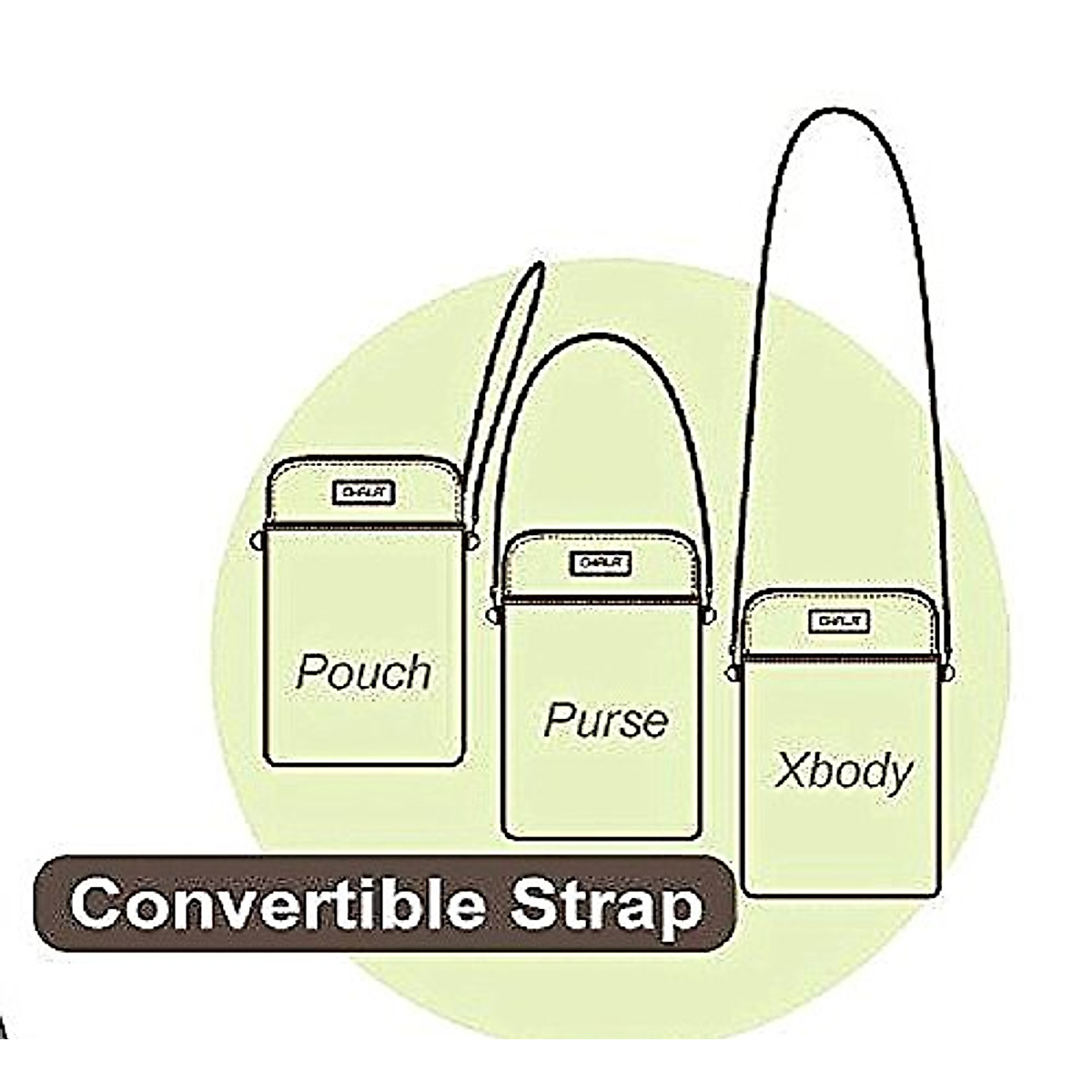 Chala Convertible Cross-body adjustable Straps and Star Zipper Turtle Stripe