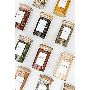 SAVVY & SORTED Minimalist Spice Labels for Spice Jars | 146 Spice Jar Labels Stickers for Containers | Spice Labels Stickers Preprinted | Spice Organizing Labels Herb Seasoning Kitchen Pantry Labels