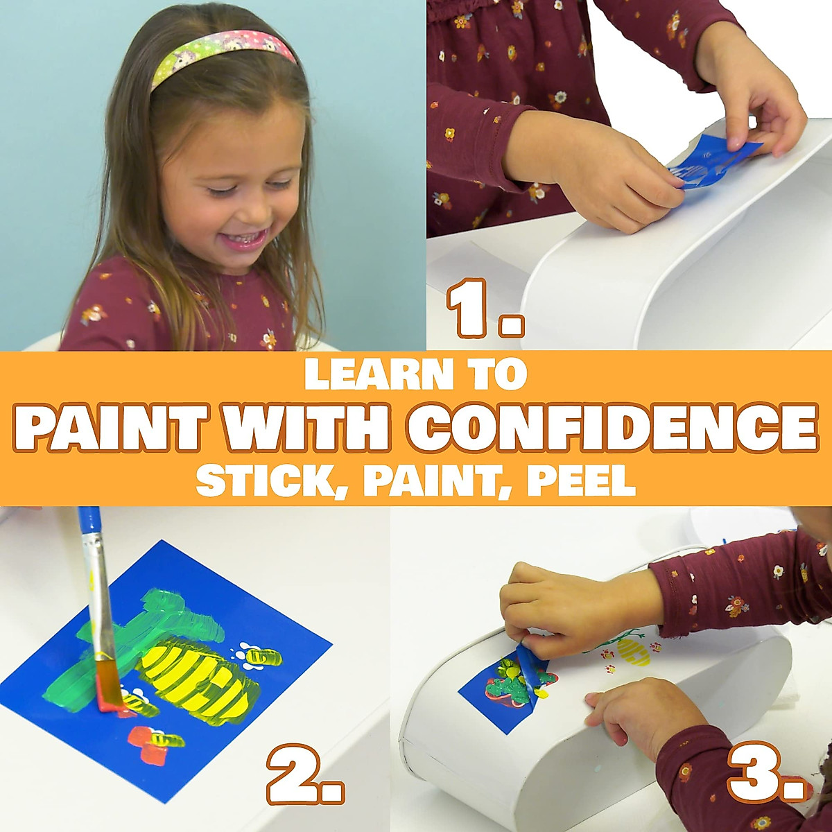 Paint & Plant Kids Gardening Set – with 10 Sticker Stencils I Flower Growing Gardening Kit for Kids & 6 Year Old Girl Gifts I Fun Arts & Craft Gift for Girls Ages 4 5 6 7 8 for Spring & Birthday
