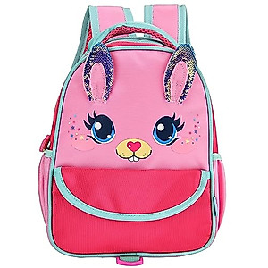 ONGLYP Toddler Backpack for Girls and Boys Ages 2-5,Waterproof Preschool Backpack for Kids,Cute Children Kindergarten Bookbag (Rabbit, Toddler Backpack(Ages 2-5))