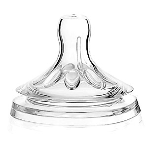 4pcs Bottle Nipples Transparent Soft Silicone Baby Bottles Nipples for 12+ Month Old Infant