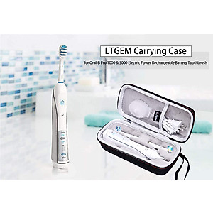 LTGEM EVA Hard Case for Oral-B Pro 1000/1500/2000/3000/3500 Power Rechargeable Electric Toothbrush （Sale Case Only）