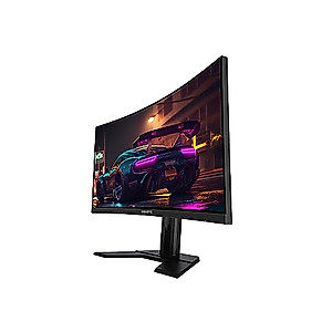 GIGABYTE G27QC A (27" 165Hz 1440P Curved Gaming Monitor, 2560 x 1440 VA 1500R Display, 1ms (MPRT) Response Time, 88% DCI-P3, HDR Ready, 1x Display Port 1.2)