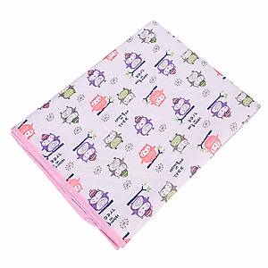 Baby Waterproof Bed Pad Reusable Bed Wetting Incontinence Cover Washable Mattress Pad Breathable Cotton Pee Pads Protector Heavy Absorbency Cartoon Urine Bed Underpad Toddler Dipper Changing Pad