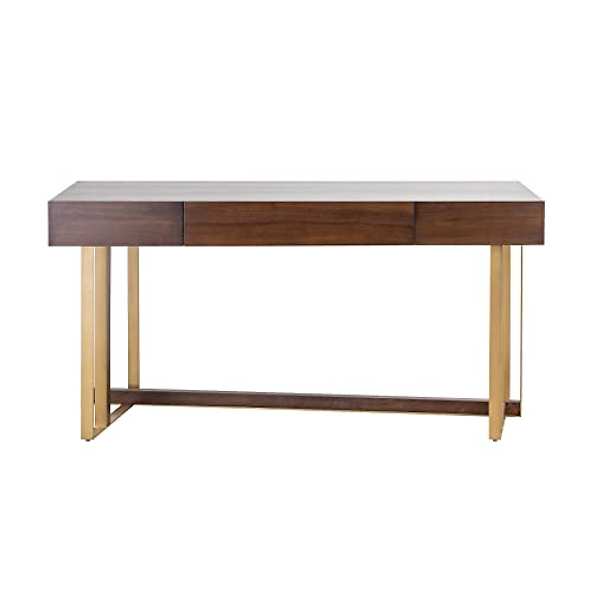 Desk Brown Transitional Wood Includes Hardware