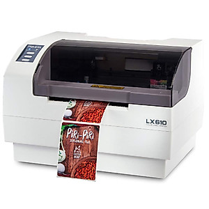 Primera LX610 Color Inkjet Label Printer with Plotter Cutter 74541 - Print and Cut Any Label Shape or Size in One Machine. Prints Up to 5 Inches Wide