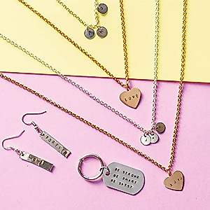 STMT D.I.Y. Hand Stamped , DIY Personalized Stamp Jewelry, Great Teenage Birthday Gift, Unique Handmade Jewelry & Name Plates, Bead Kits for Kids, Teens & Adults Ages 14+