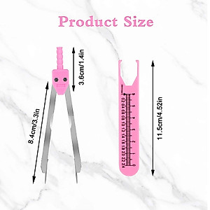 Jeffdad EKG Calipers ECG Calipers Measuring Tool Nursing or Doctor Caliper Divider for Measuring Drafting Electrocardiographs wif Ruler(Pink)