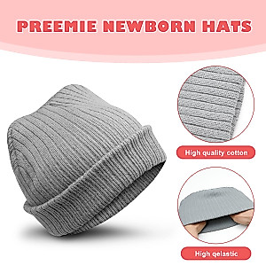 BOMPOW 4Pack Baby Beanie Hats Cozy Hat Infant Toddler Baby Beanies for Boys Girls Baby Winter Hats Gift